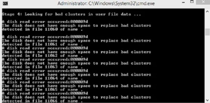 The Disk Does Not Have Enough Space To Replace Bad Clusters Solved 2025